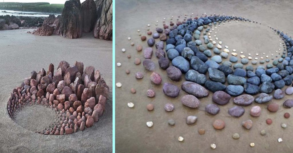Artist Arranges Stones In Visually Stunning Patterns On The Beach (23 Pics)